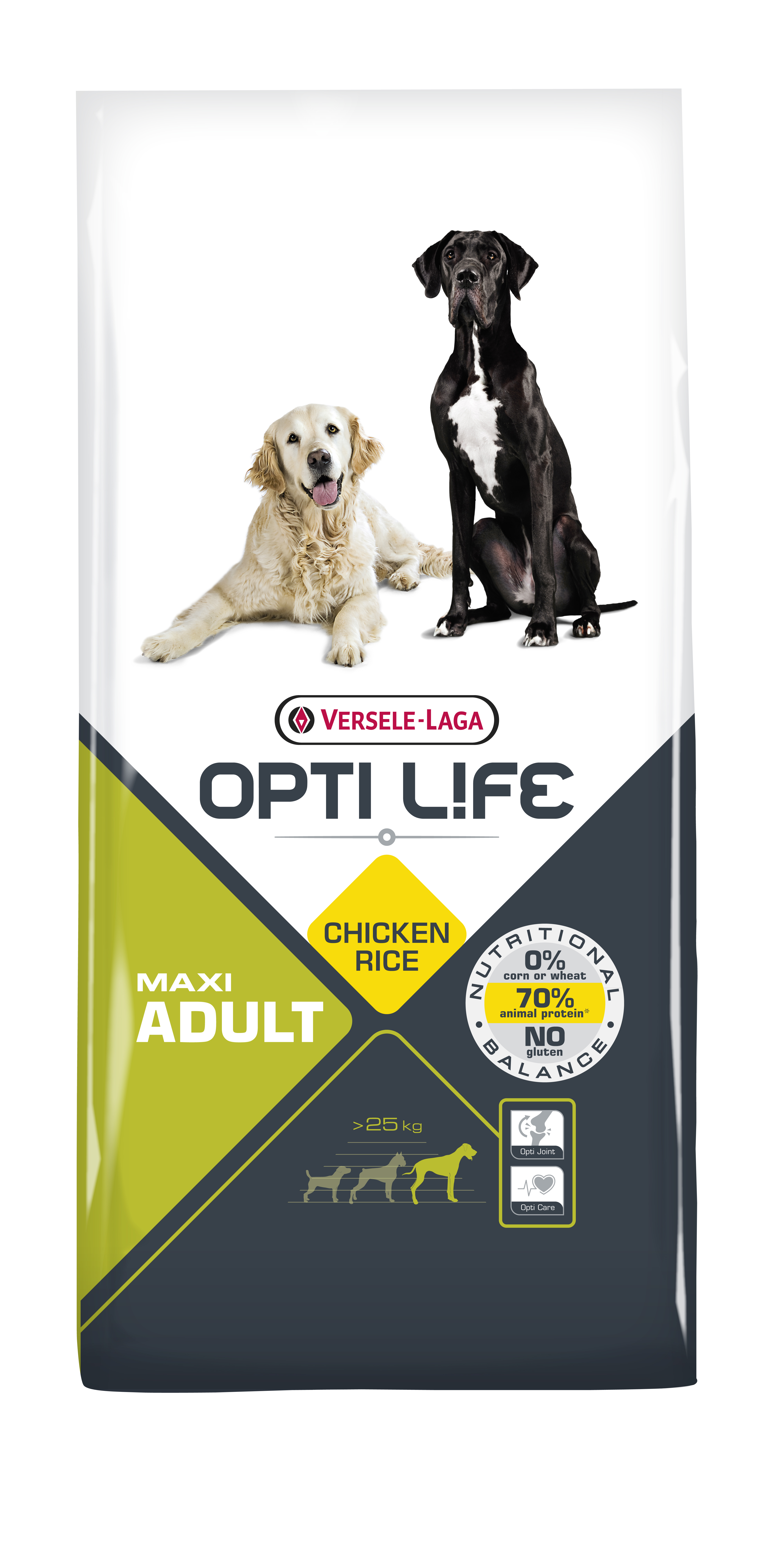 OptiLife Adult Maxi 12,5 kg. Hundefoder til voksne hunde
