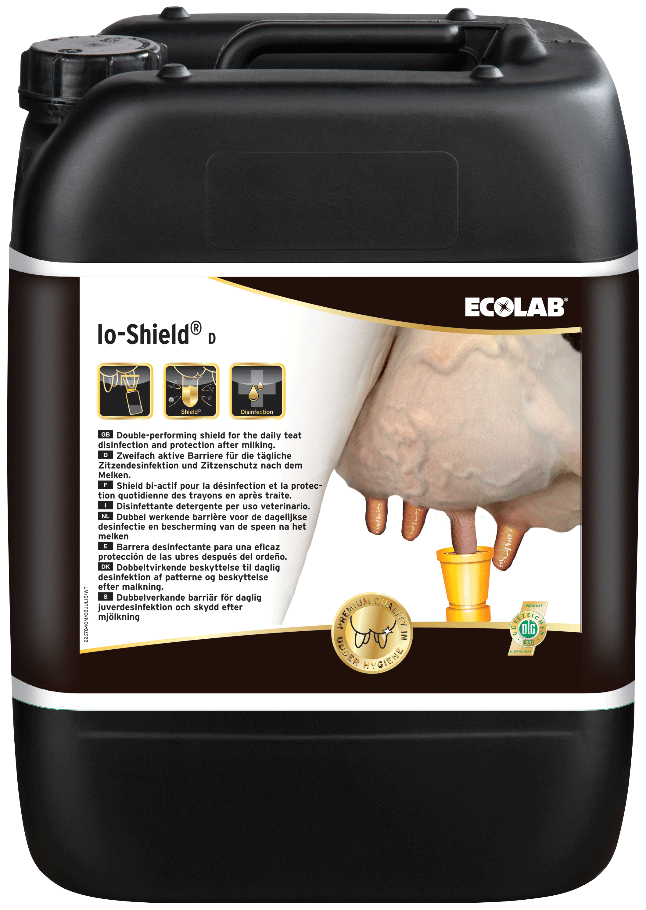 IoShield dyp 20 kg. Pattedyp til brug efter malkning.