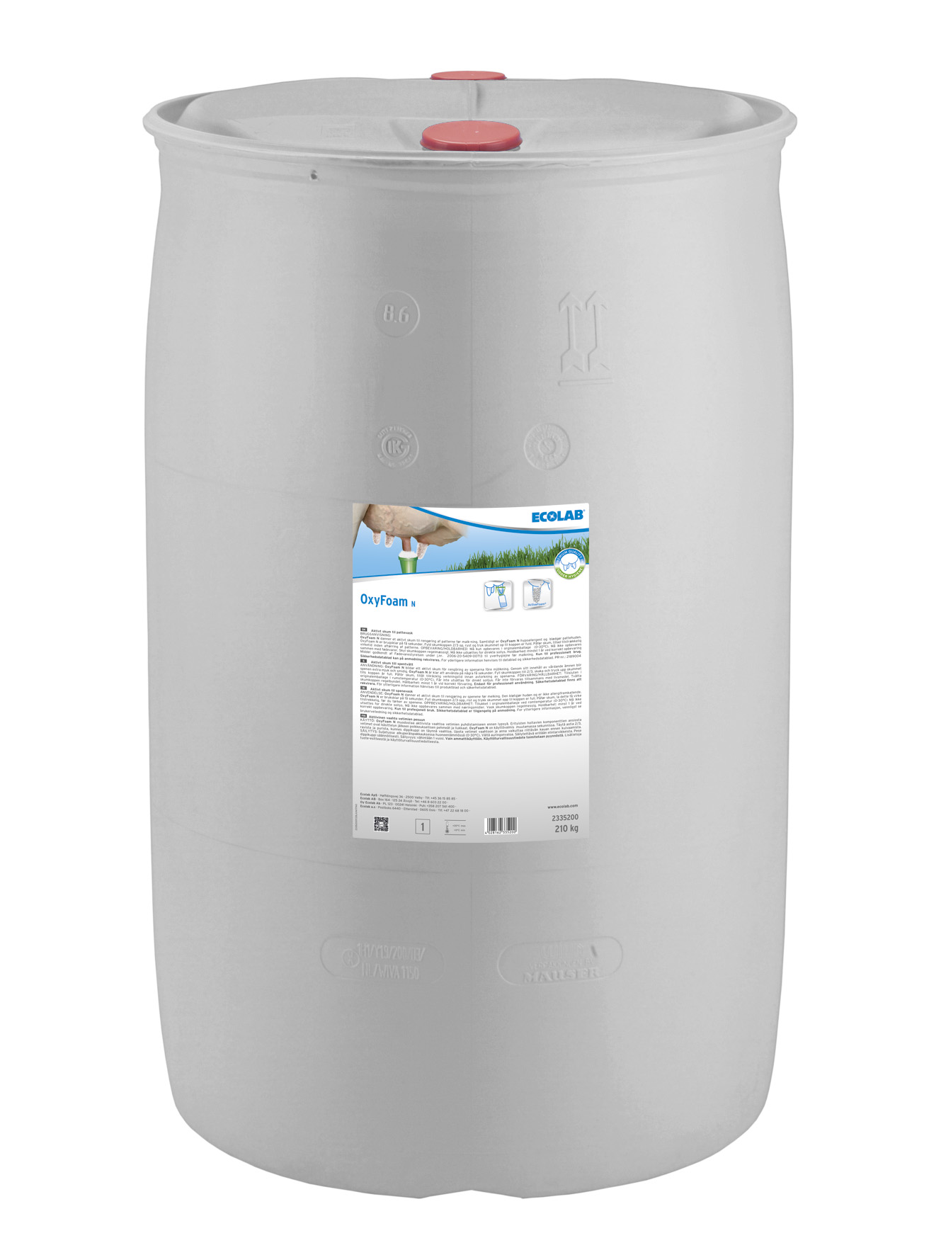 OxyFoam N 210 kg. Skum til brug før malkning